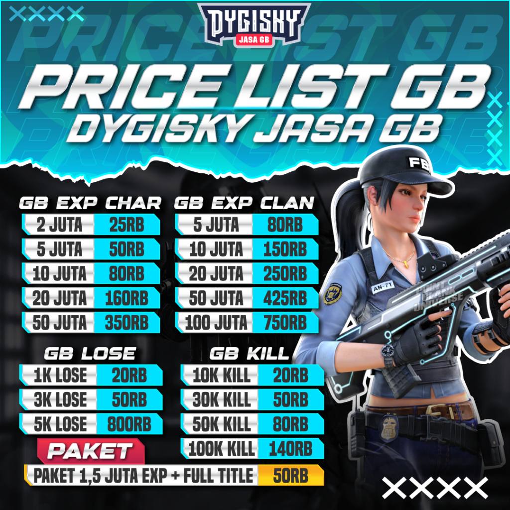 Jual JASA GB POINTBLANK | CHAR POINTBLANK | GAME PC | POINTBLANK. | Shopee Indonesia