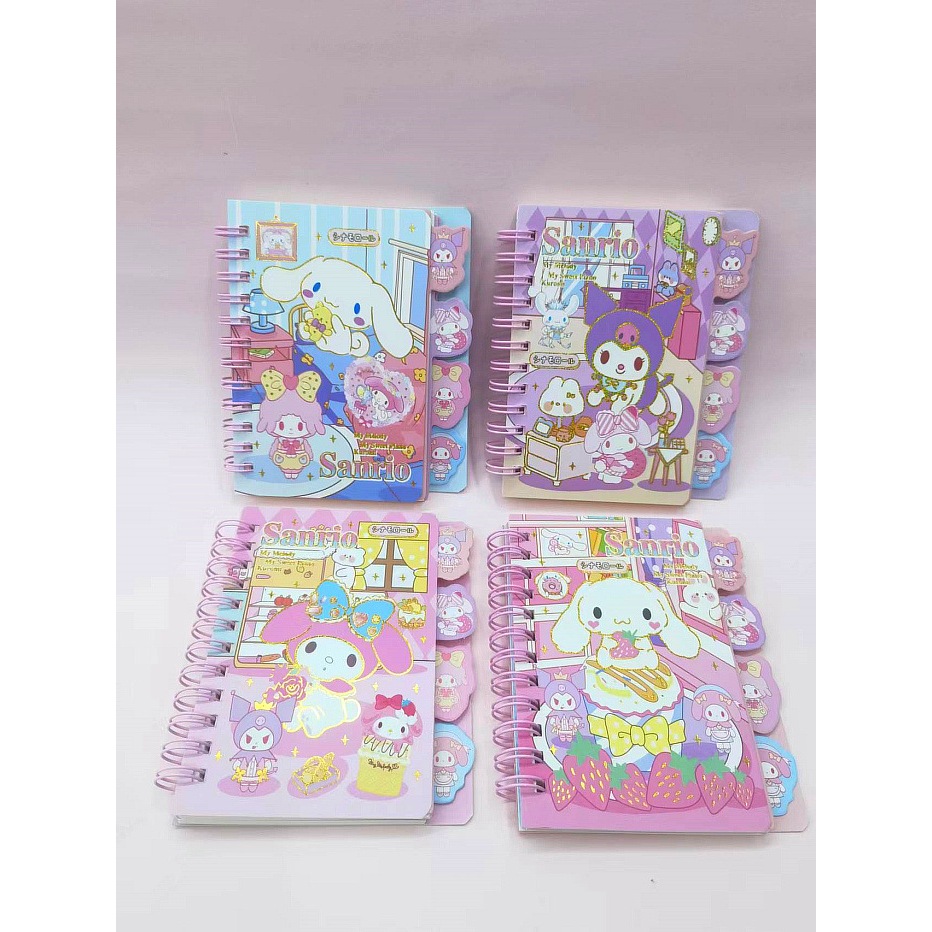 Jual Binder Note Sanrio Buku Notes Kecil Kuromi My Melody Cinnamon roll ...