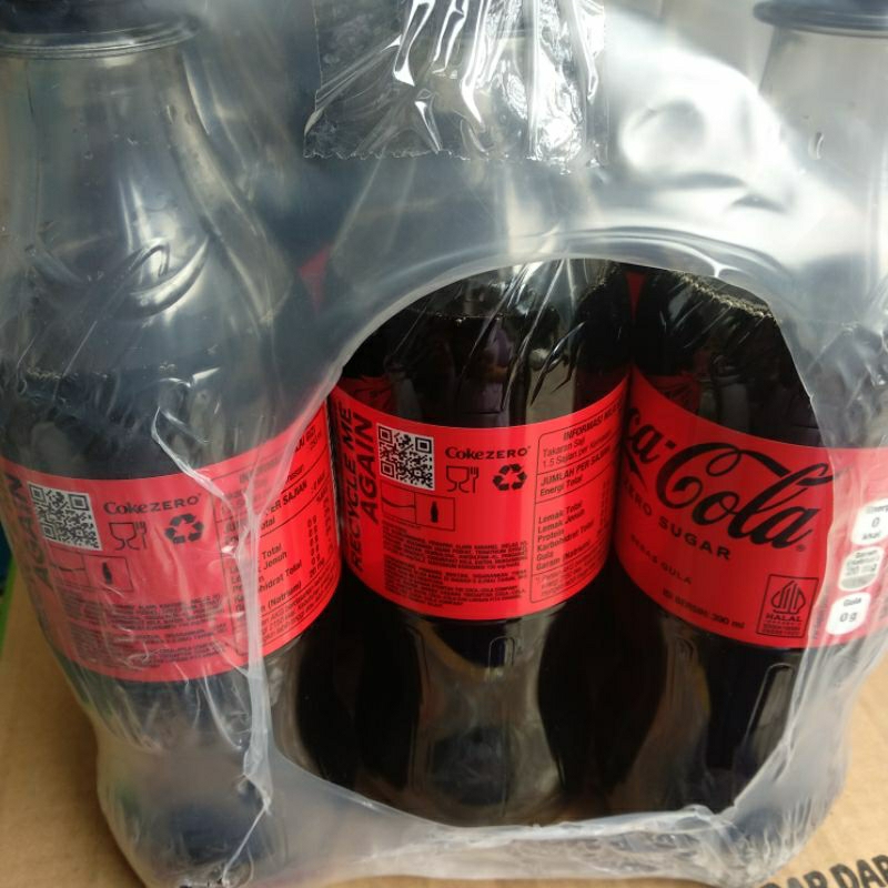 Jual coca cola zero sugar 390 ml botol plastik dus isi 12 botol ...