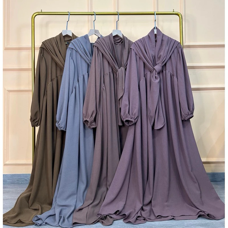 Jual LUNA SET SYAR'I PASHMINA OVAL GAMIS WANITA SET CRINCLE AIRFLOW ...