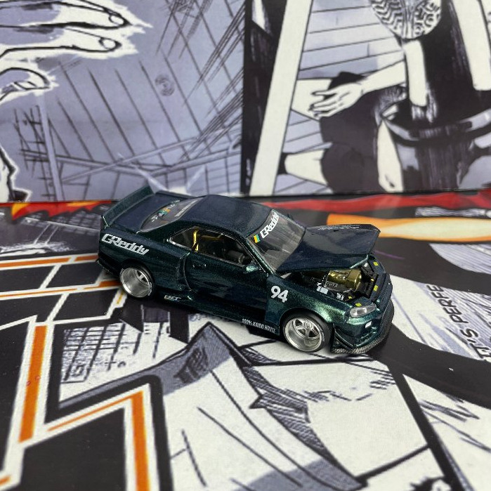 Jual Mini GT Nissan Skyline R34 Kaido House R34 GReddy Green Hijau ...