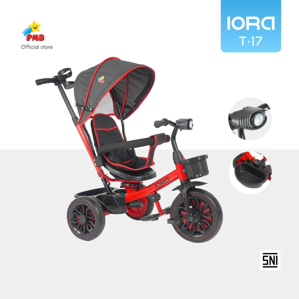 Jual Sepeda Roda Tiga Anak Tricycle Stroller IORA T17 PMB | Shopee ...