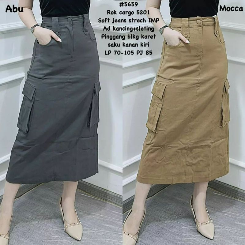 Jual ROK CARGO WANITA TWILL PREMIUM/ROK CARGO INEZ/ROK CARGO WANITA ...