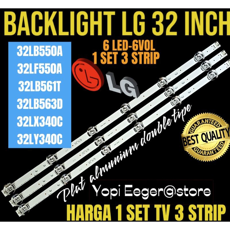 Jual BACKLIGHT TV LCD LED LG 32 INCH 32LB550- 32LF550- 32LB561T ...