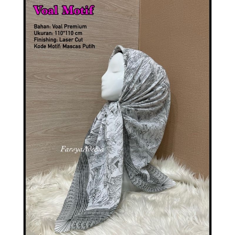 Jual ANAYU PATTERN SCARF VOAL MOTIF HIJAB SEGI EMPAT MOTIF (101-150 ...