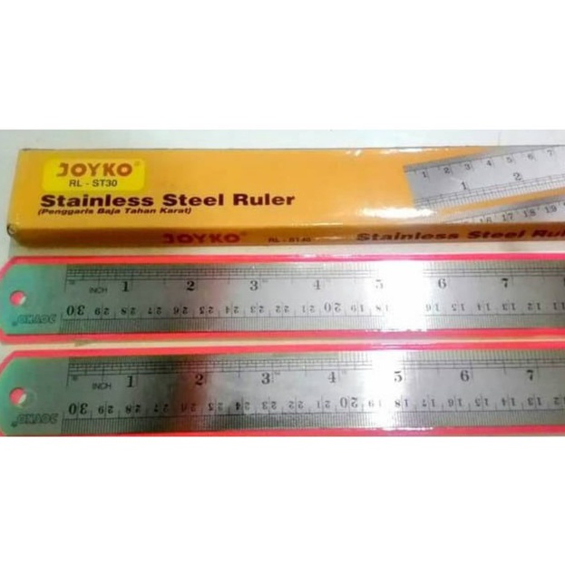 Jual Big Sale Penggaris Besi JOYKO 30cm/Ruler/Mistar Besi/Penggaris ...