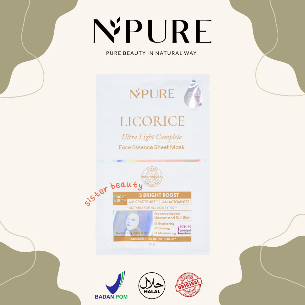 Jual SisterBeauty - Npure Licorice Ultra Light Complete Face Essence ...