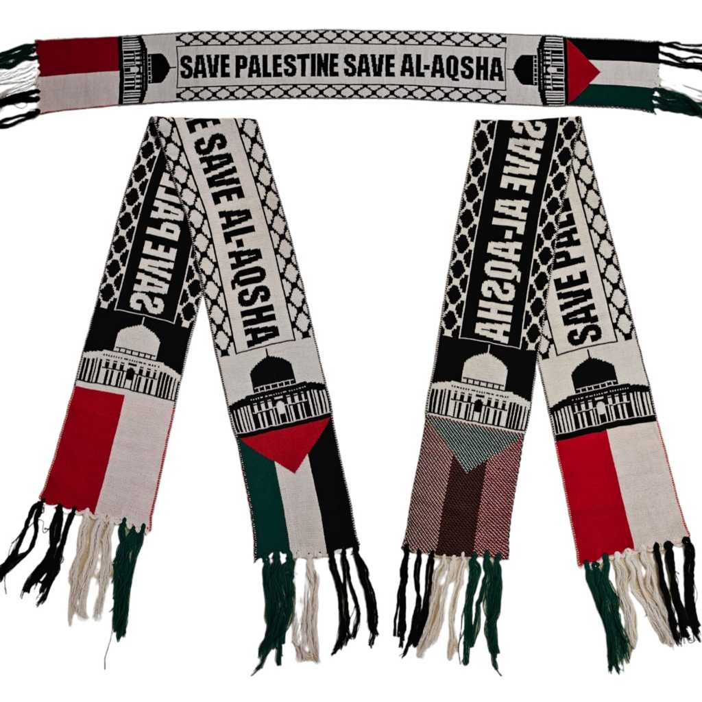 Jual 𝗦𝘆𝗮𝗺𝘀𝗶𝗮𝗿 - Syal Rajut Palestina Premium Motif / Syal Rajut ...