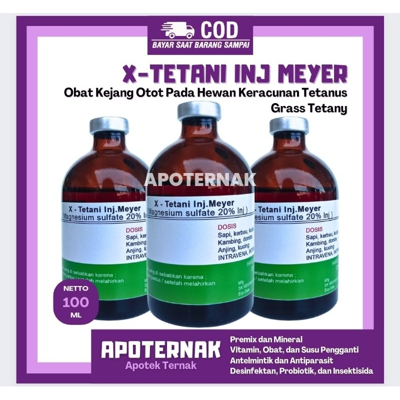 Jual X tetani 100ml Injeksi Meyer Obat Tetanus pada Kambing Kejang ...
