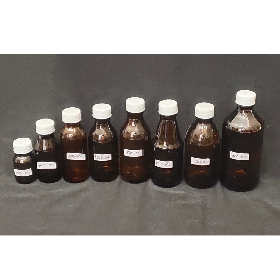 Jual Botol kaca 100 - 300 ml (bekas) / botol lab / botol sampel ...