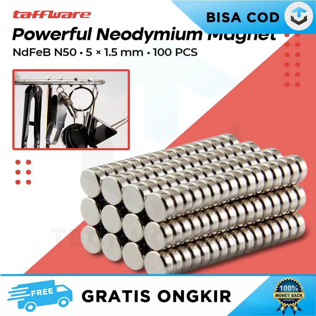 Jual STRONG MAGNET NEODYMIUM DAYA TARIK KUAT NDFEB N50 ISI 100 PCS 5MM ...