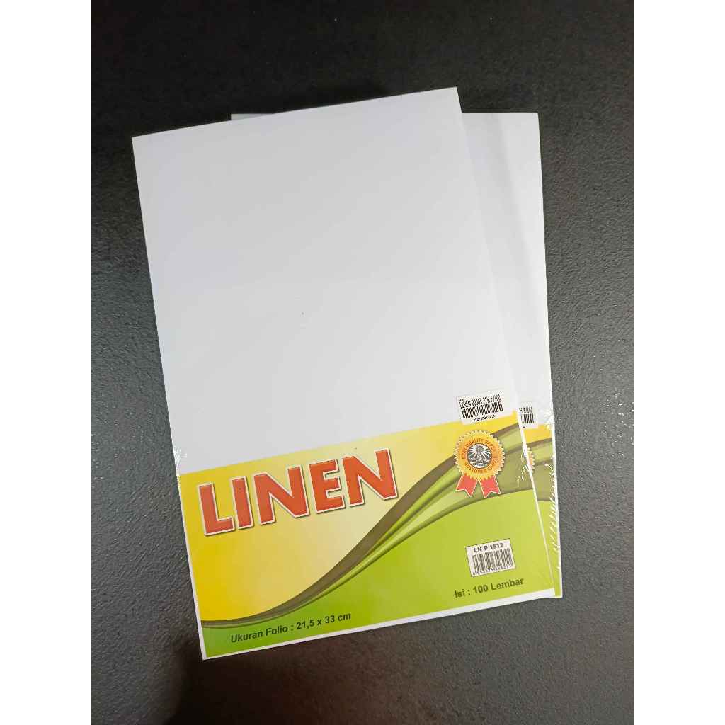Jual KERTAS LINEN 200GR PUTIH F/100 / KERTAS LINEN FOLIO | Shopee Indonesia
