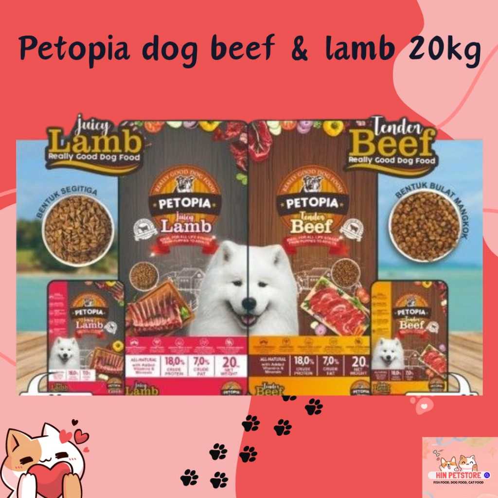 Jual Makanan Anjing - Petopia Dog Varian Beef & Lamb 20kg (REGULER ...