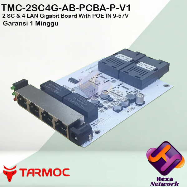 Jual Ethernet Fiber Switch 2 SC 4 LAN Gigabit | 2 FO 4 LAN BOARD POE IN ...