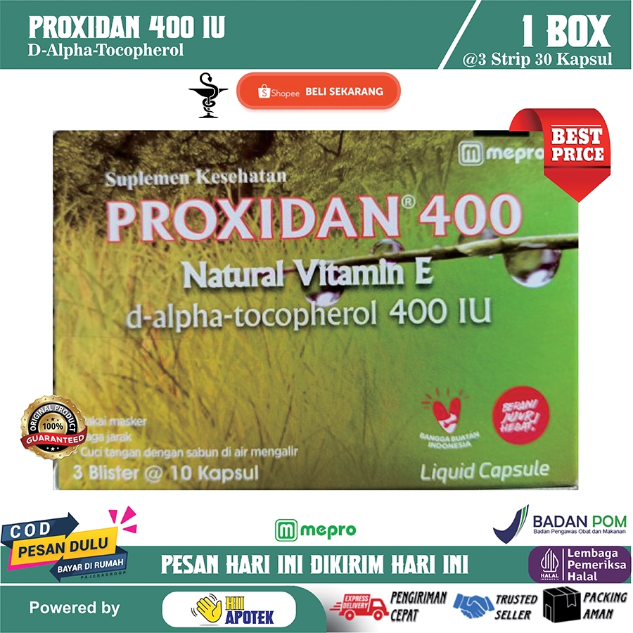 Jual Proxidan 400 iu | 3 blister 30 kapsul | Shopee Indonesia