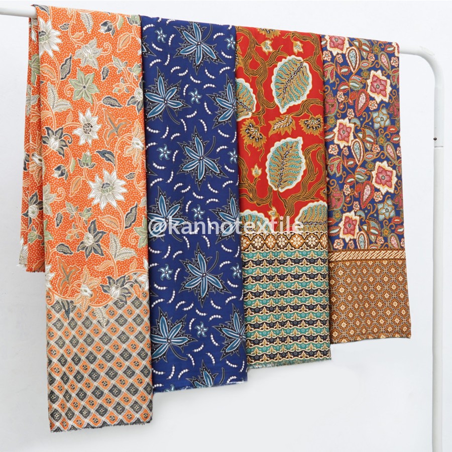 Jual KAIN BATIK HALUS SEMI SUTRA BH125/BH126/BH127/BH128 MOTIF BUNGA ...