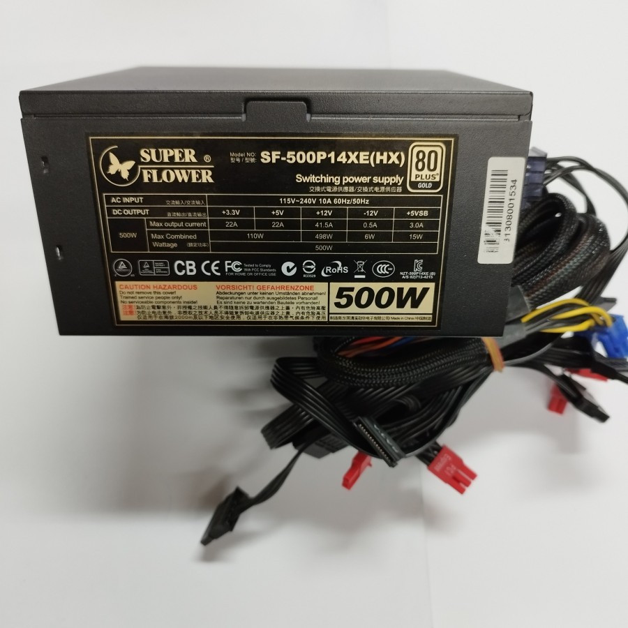Jual PSU SUPER FLOWER 500W Murni SF-500P14XE(HX) 80 Plus Gold Modular ...