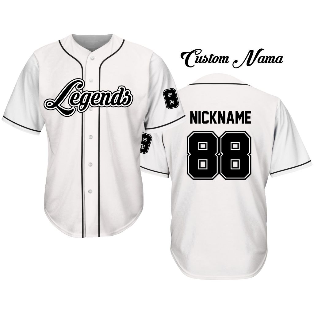 Jual Jersey Baseball pria dan wanita bisa custom nama nomor dan team ...
