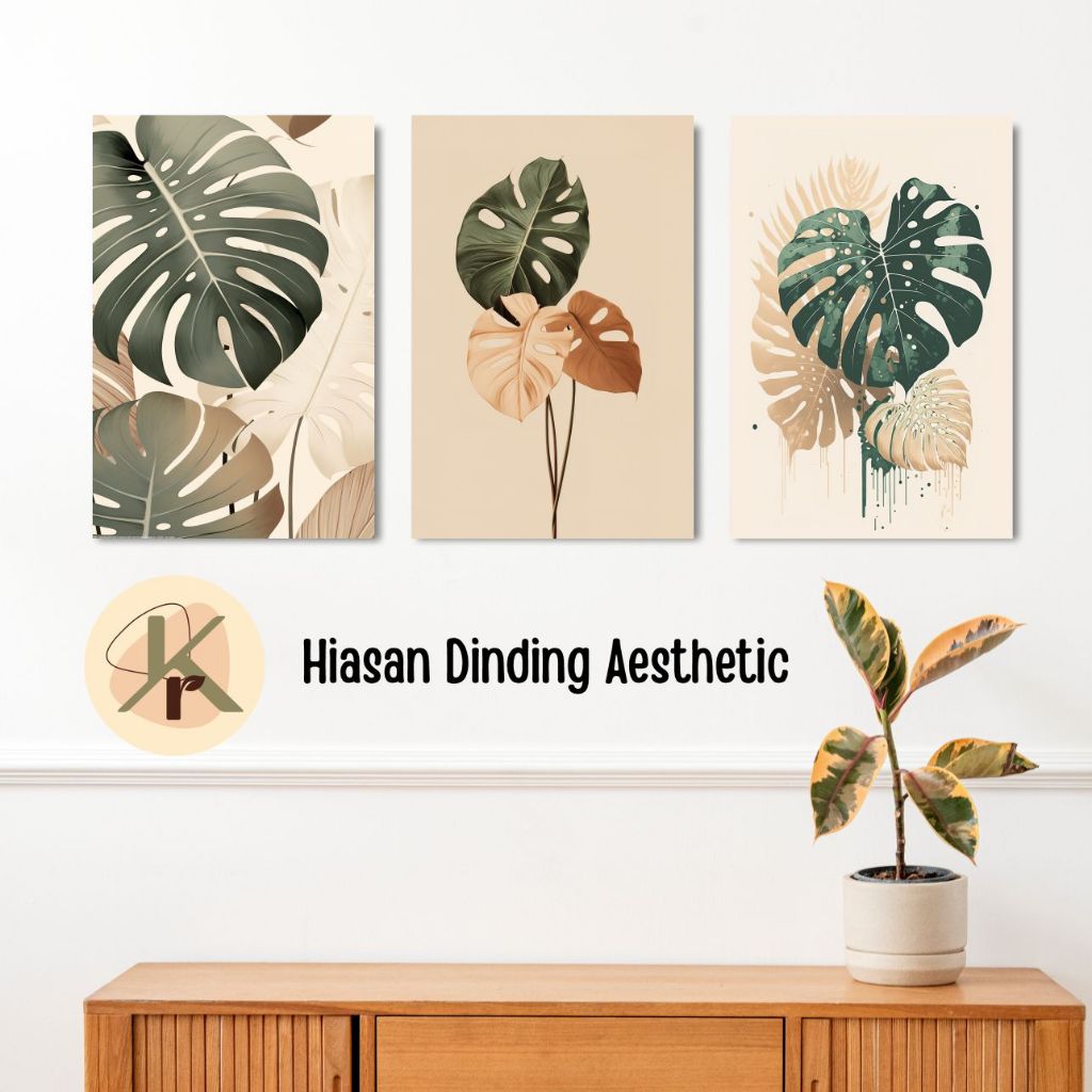 Jual HIASAN DINDING AESTHETIC | PAJANGAN DINDING BOTANICAL AESTETIK ...
