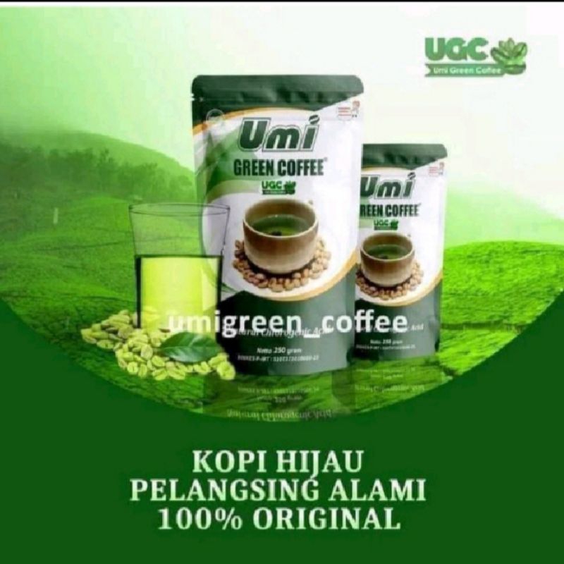 Jual 1 Pcs ( 250gram )Umi Green Coffee kopi hijau untuk kesehatan dan pelangsing alami 100% ...