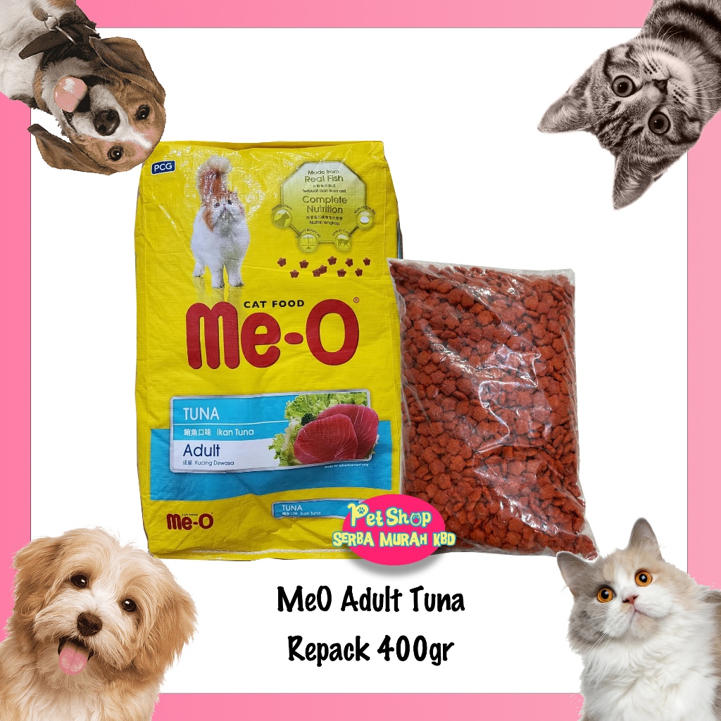 Jual Me-O MeO Adult Tuna Repack 400gr - Makanan Kering Kucing Dewasa ...