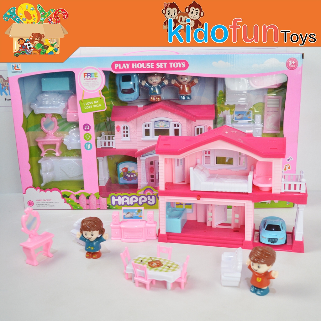 Jual Mainan Rumah Rumahan Boneka Happy Villa Play House Set Anak ...