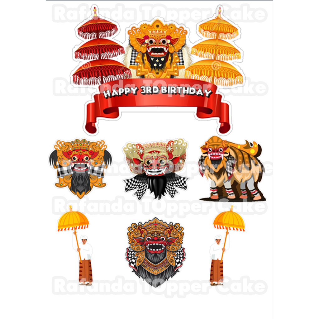 Jual topper kue ulang tahun toper ultah Barongan, Leak, Reog custom ...