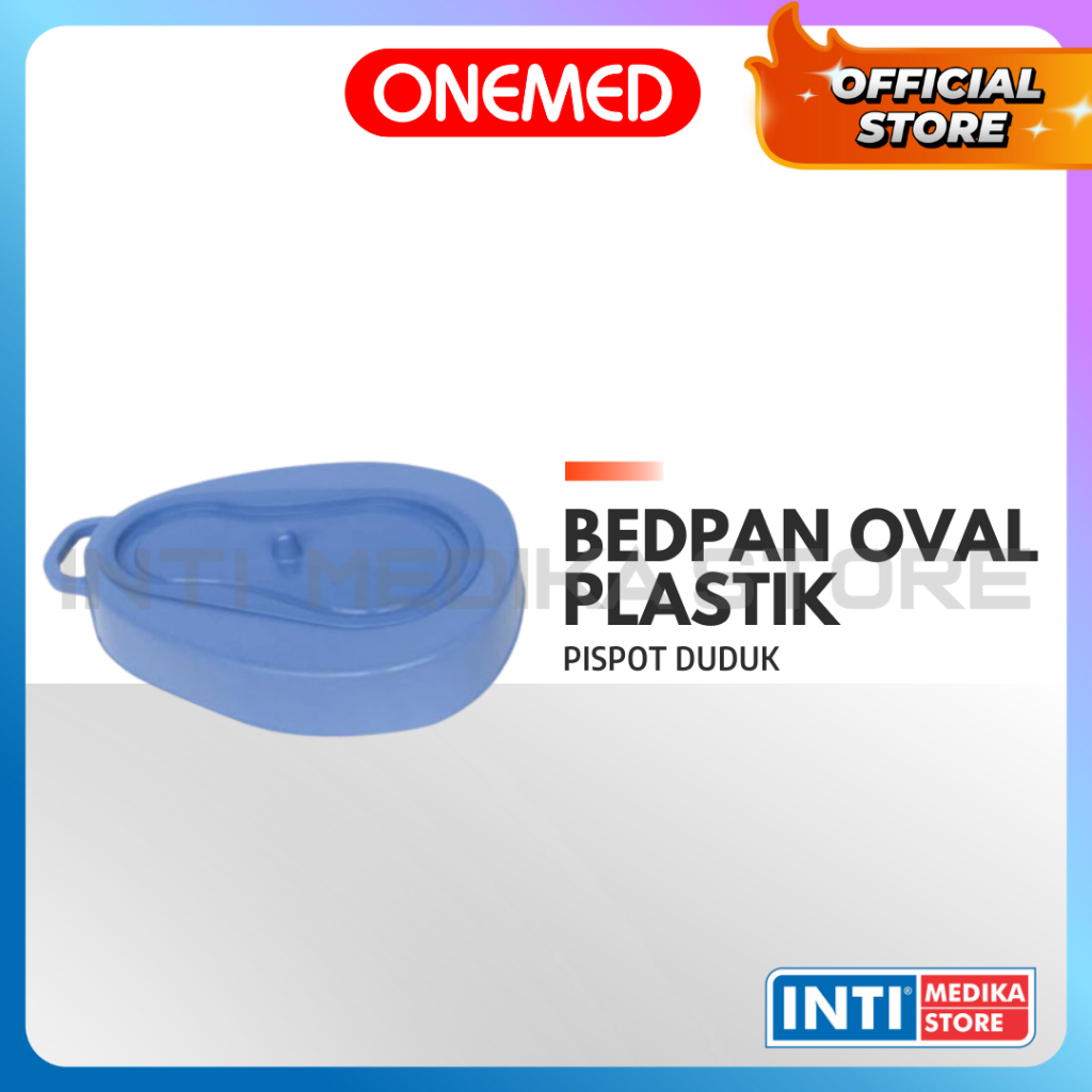 Jual ONEMED - Bedpan Duduk Plastik + Tutup | Bed Pan Pispot BAB Oval ...
