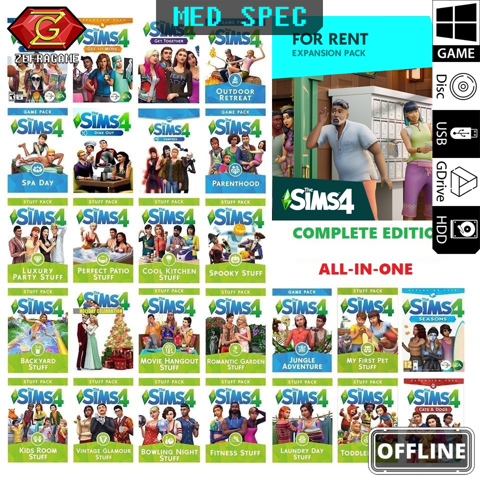 Jual THE SIMS Ultimate Collection Full Pack Complete All DLC Expansions ...