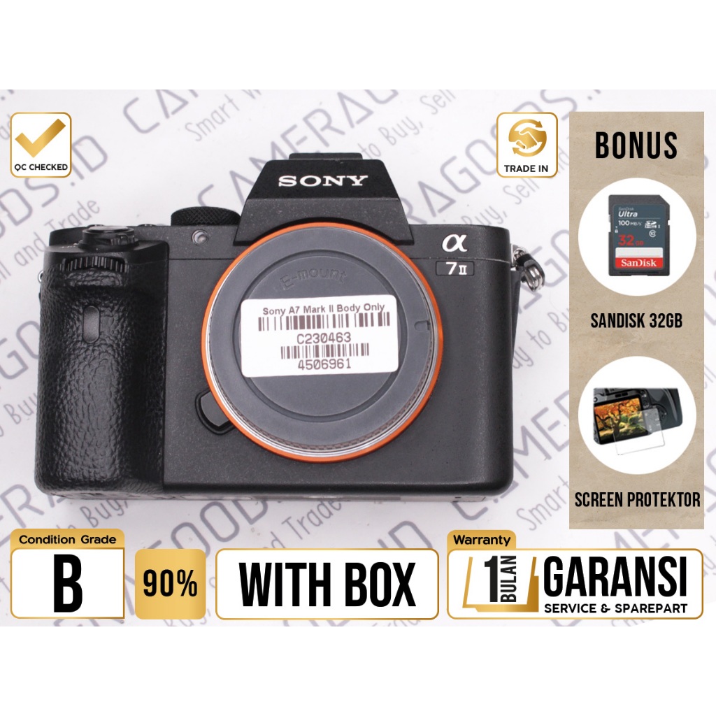 Jual Sony Alpha A7 Mark II Mirrorless Camera A7II A72 - Grade B ...