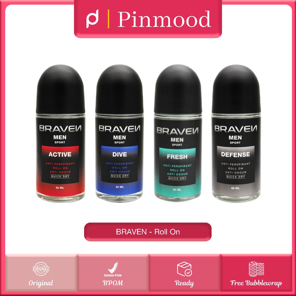 Jual BRAVEN - DEODORANT ROLL ON MEN SPORT ( 50 ml ) - Deodoran Anti ...