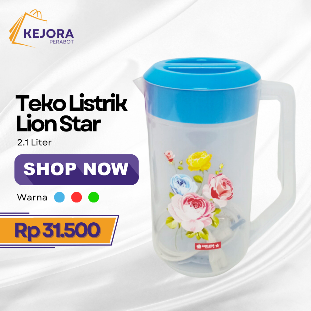 Jual LION STAR Teko Listrik Plastik 2,1 Liter / Eskan Listrik Plastik / Teko Minimalis / Teko ...