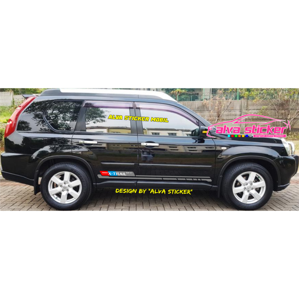 Jual sticker x-trail stiker xtrail list stripe body mobil nissan xtrail ...