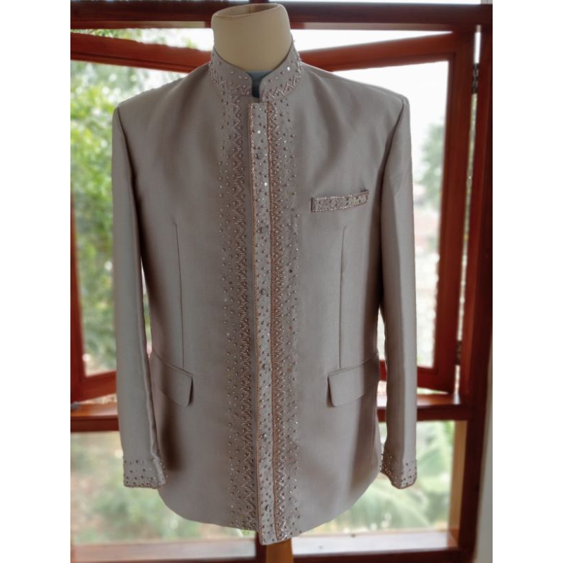 Jual BAJU BESKAP BAPAK BESAN MODERN AB JAS EROPA WOOL AND SILK | Shopee ...