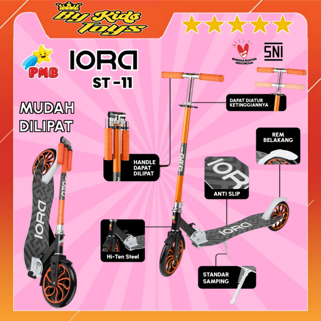 Jual Scooter Anak / Otoped Roda 2 Ukuran Besar Bisa Dewasa Max BB 100KG ...