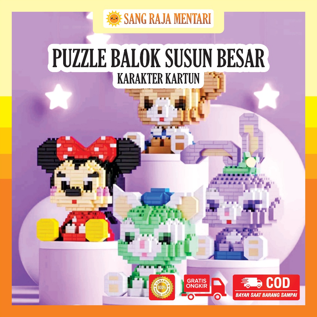 Jual Mainan Balok Susun Besar Lego Bricks | Puzzle Nano Block Model ...