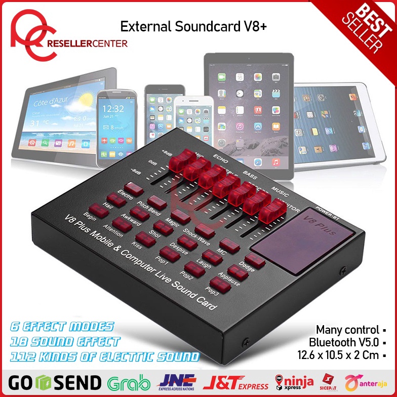 Jual [Miliki] [AUDIO V8+] Bluetooth Audio USB External Soundcard Live ...