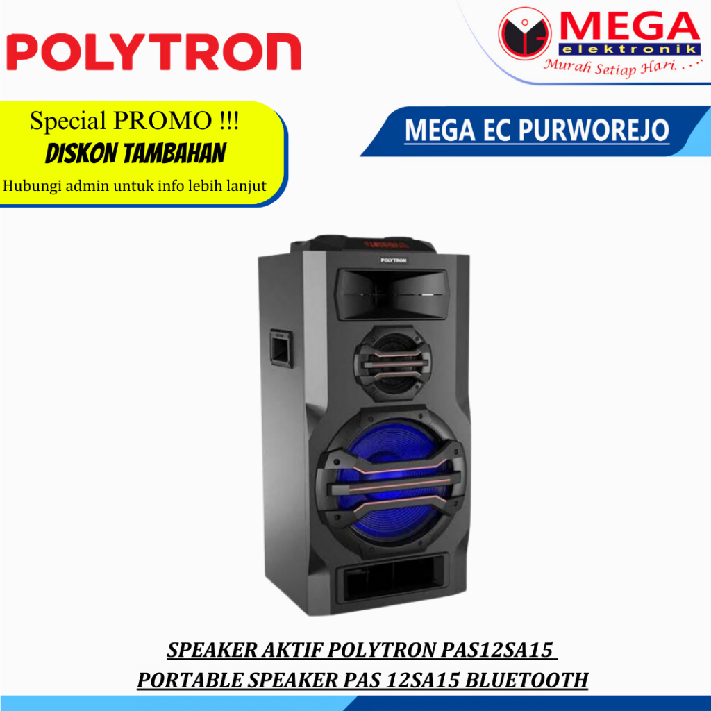 Jual SPEAKER AKTIF POLYTRON PAS12SA15 PORTABLE SPEAKER PAS 12SA15 BLUETOOTH | Shopee Indonesia