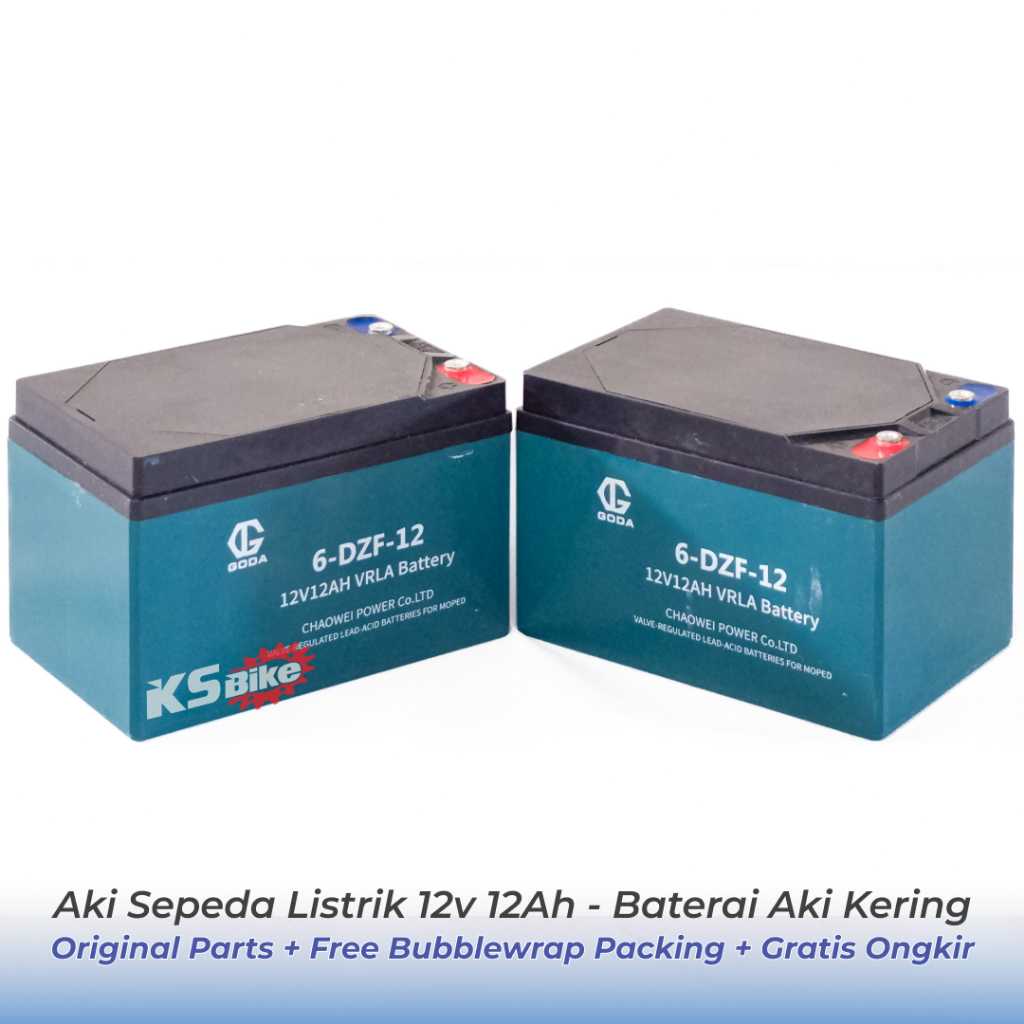 Jual Aki Sepeda Listrik GODA 12V 12Ah Baterai Aki Kering Accu Selis EXOTIC PACIFIC KS Bike ...