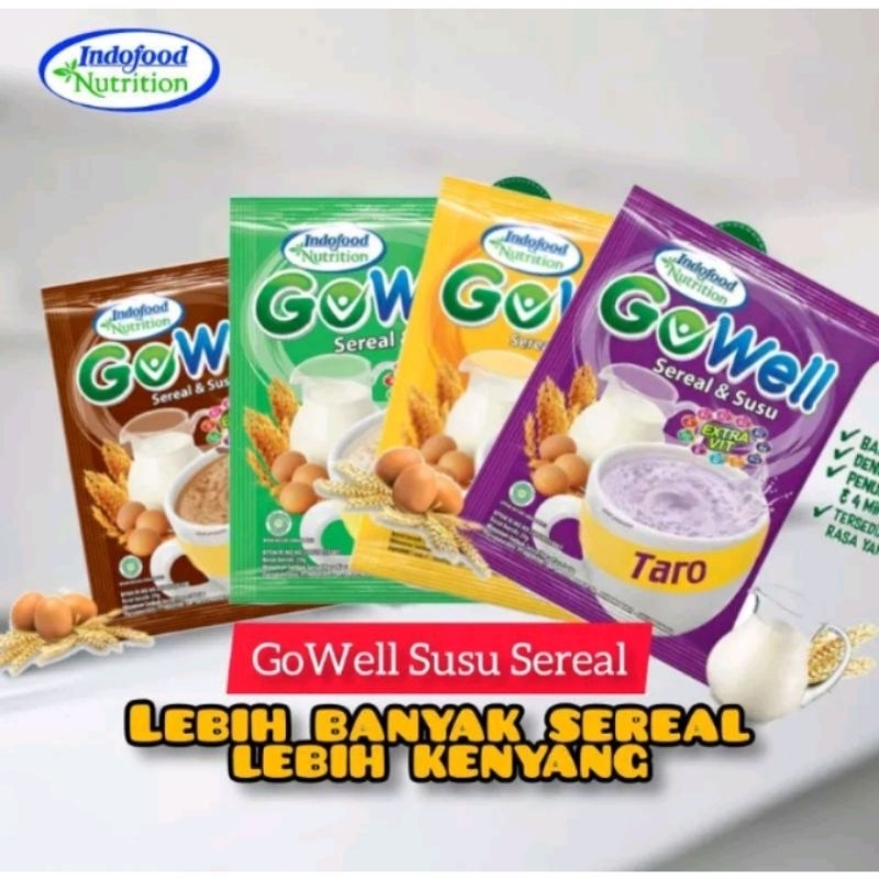 Jual GOWELL Sereal dan Susu GoWell Sachet Per Renceng @10 Sachet | Shopee Indonesia