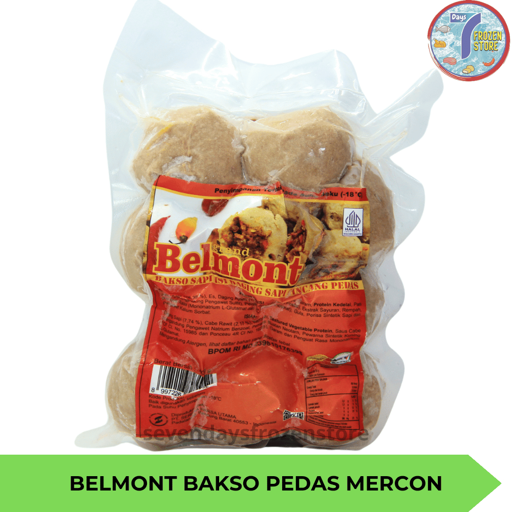 Jual Bakso Sapi Mercon Pedas Cabai Rawit Belmont isi 10 kemasan 400 gr ...