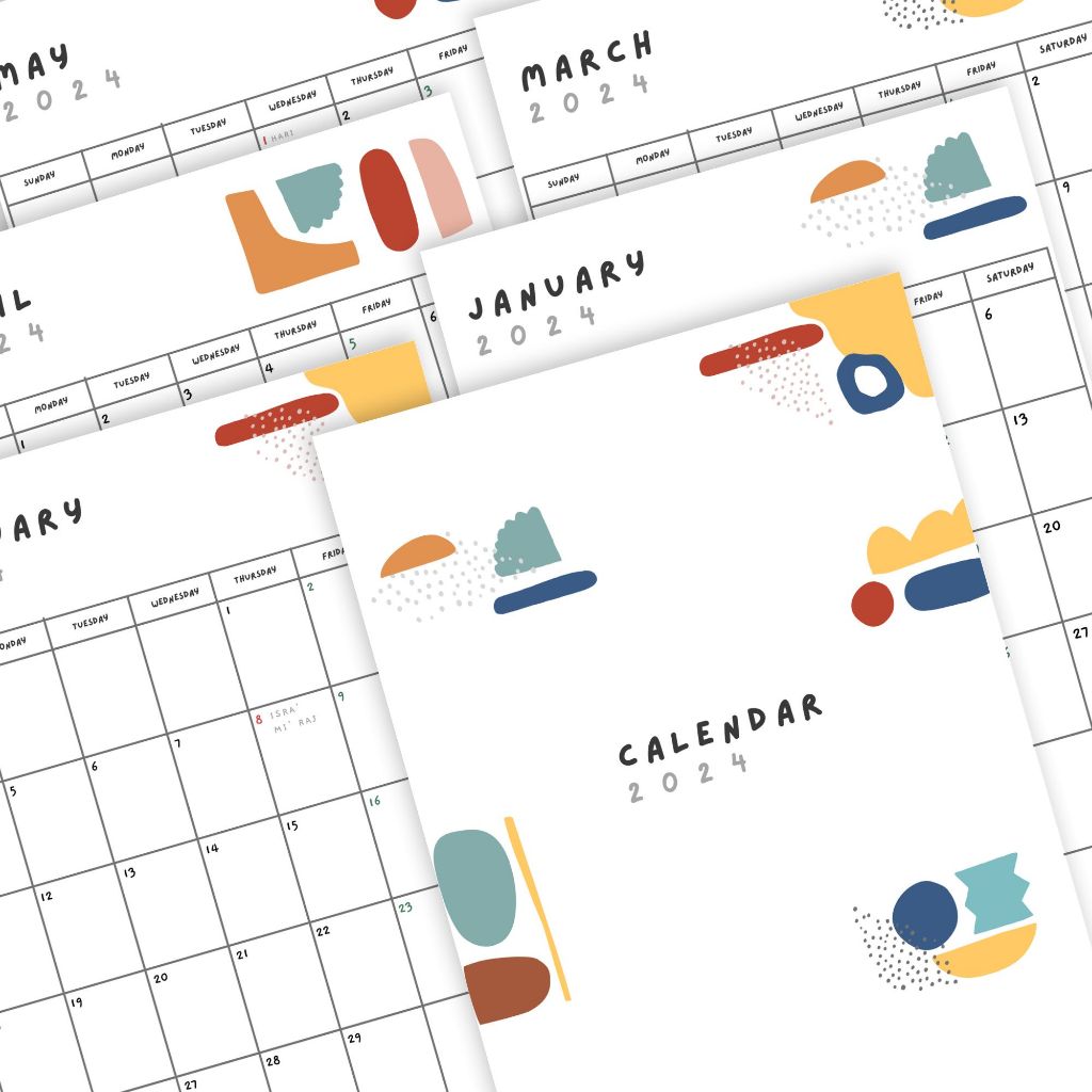 Jual Kalender Planner 2024 / 2025 - Little Shape Series - Kalender Meja ...