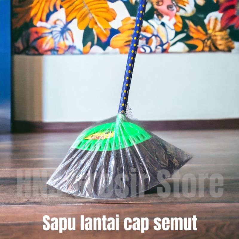 Jual Sapu lantai ijuk besar hitam cap semut gagang kayu kokoh | Shopee ...
