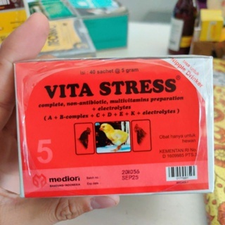 Jual Vita stress 5gr/box isi 40 sachet obat ayam | Shopee Indonesia