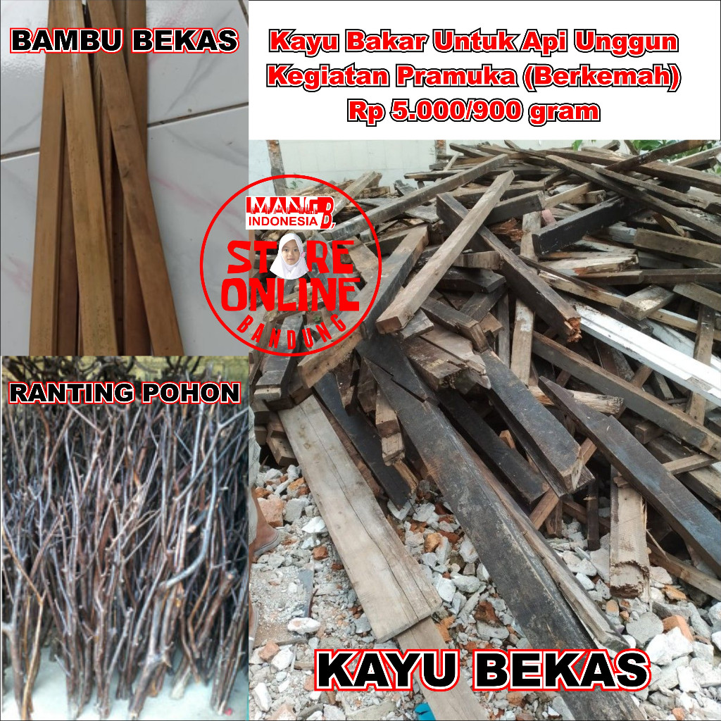 Jual Kayu Bakar/Kayu Api Unggun/Kayu untuk Berkemah/Kegiatan Pramuka ...