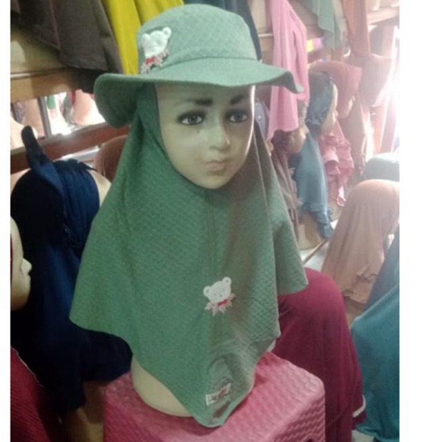 Jual Hijab anak topi panda arruby untuk usia 3-10 Tahun | Shopee Indonesia