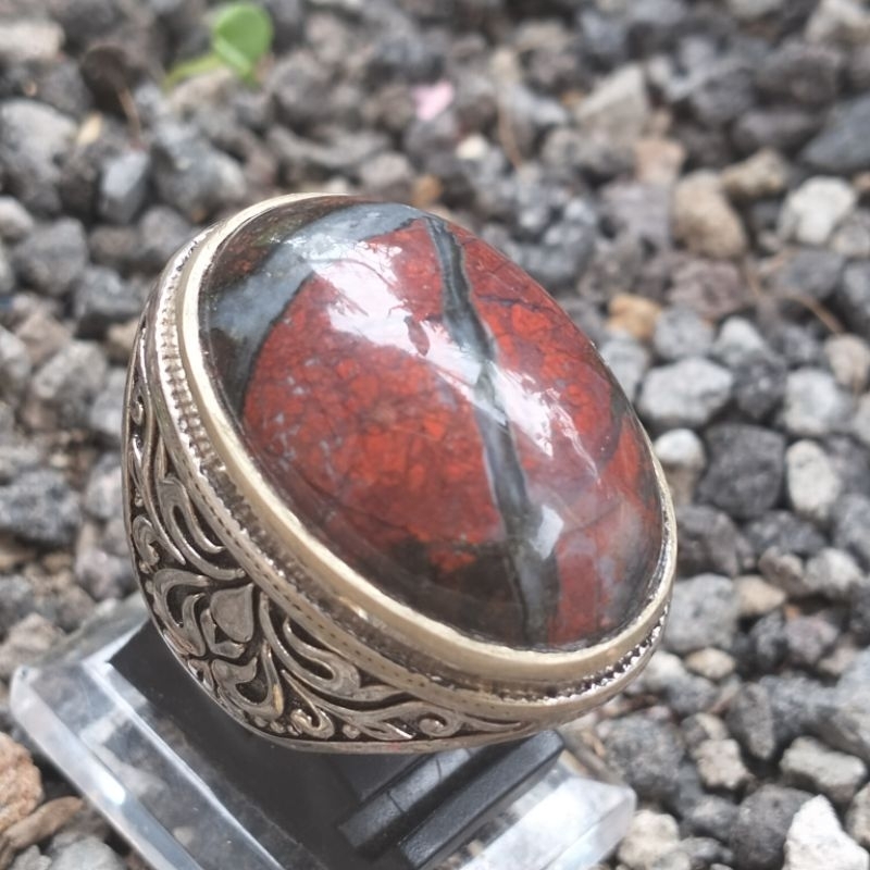 Jual Batu akik garut kirpay pancawarna motif angka 7 kode MA01 | Shopee ...