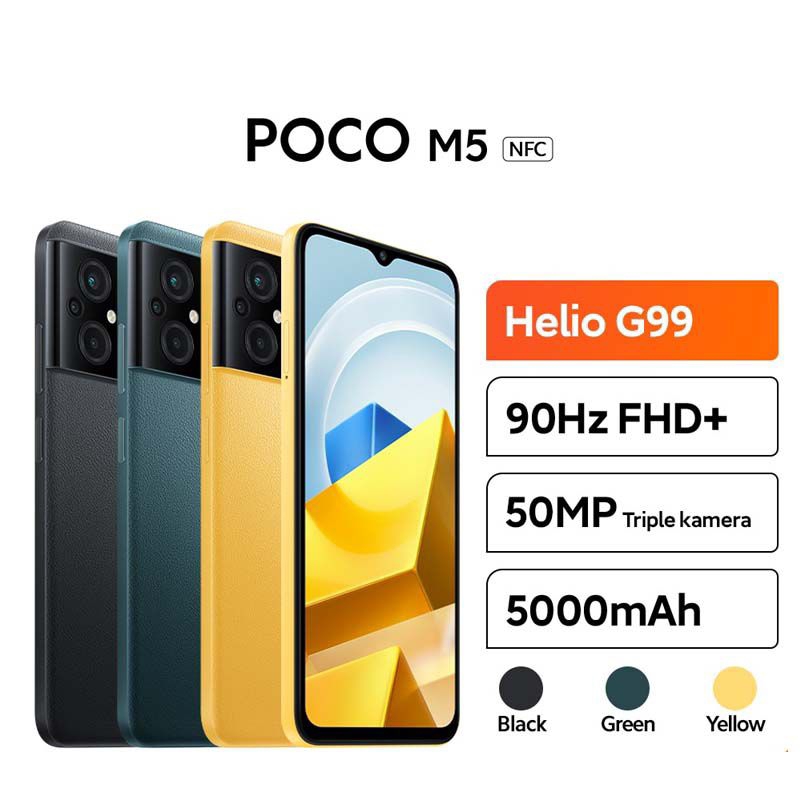 Jual Tiga Belas Cell Handphone Xiaomi POCO M5 (4/64GB) Helio G99 50 MP ...