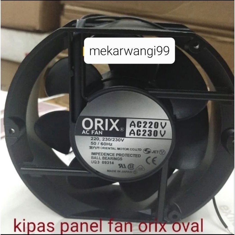 Jual KIPAS FAN ORIX 15X17X5CM OVAL AC 220V MADE IN JAPAN BALL BEARING | Shopee Indonesia