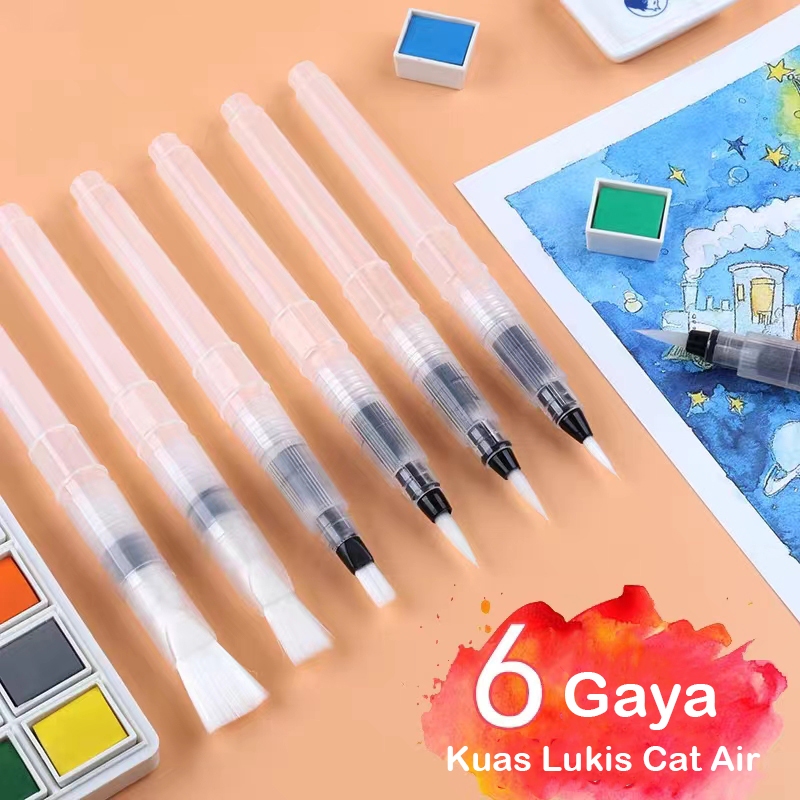 Jual Kuas Lukis Cat Air / Watercolour / Water Brush Pen - Stazionario ...
